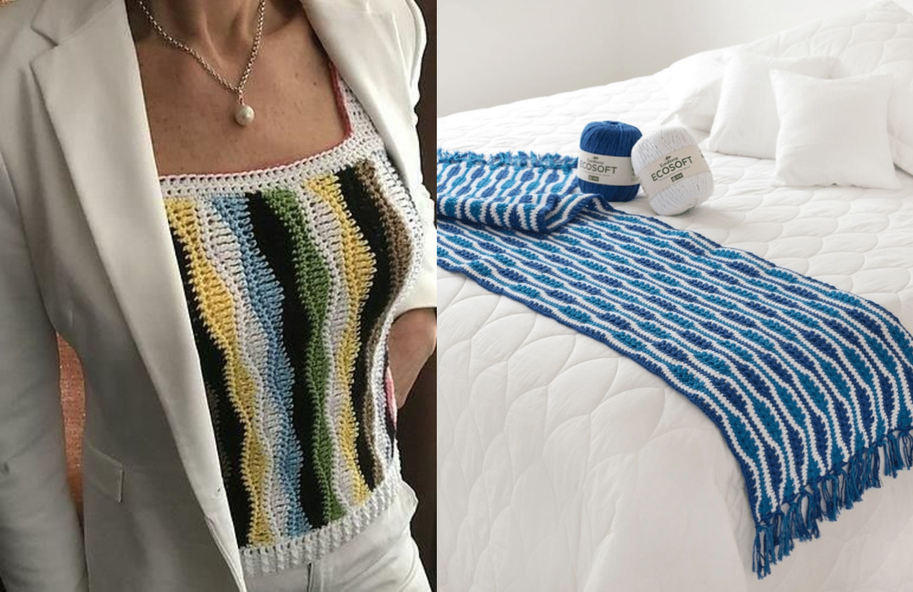 Волны в вязании: красивые волнообразные узоры крючком